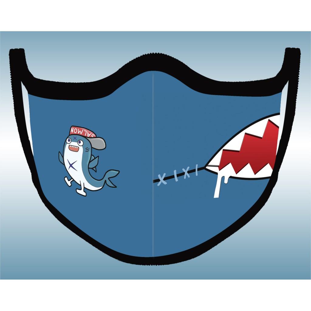 Gawr Gura Bloop Inspired Mask Hololive Vtuber EN Sublimated Mask Weeb ...