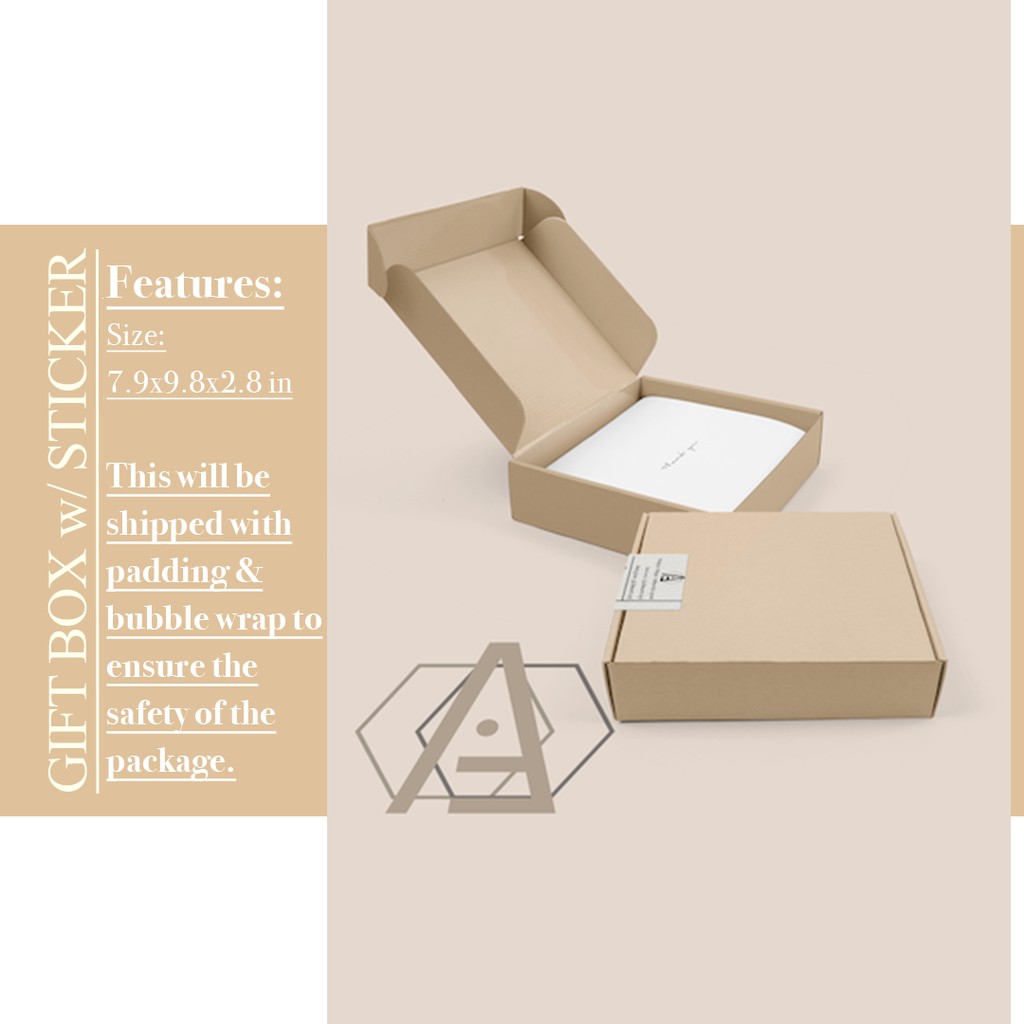 Sturdy Packaging Box with Label Sticker 7.9x9.8x2.8 inches | Shopee ...