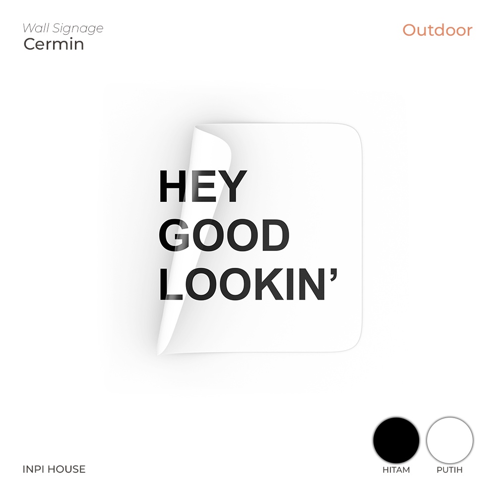 Cutting Sticker Oracal Mirror Decoration - HEY GOOD LOOKIN | Shopee ...