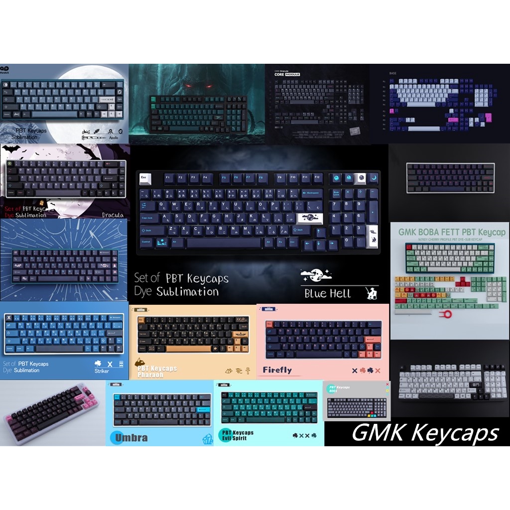 GMK Keycaps, 129 Keys PBT Keycaps Cherry Profile DYE-SUB Personalized ...