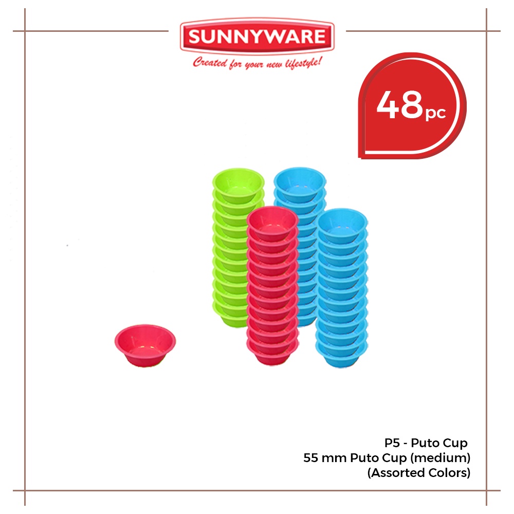 48 pcs Sunnyware P5 5.5cm Puto Cups Molder Mold Medium for Pichi-Pichi ...