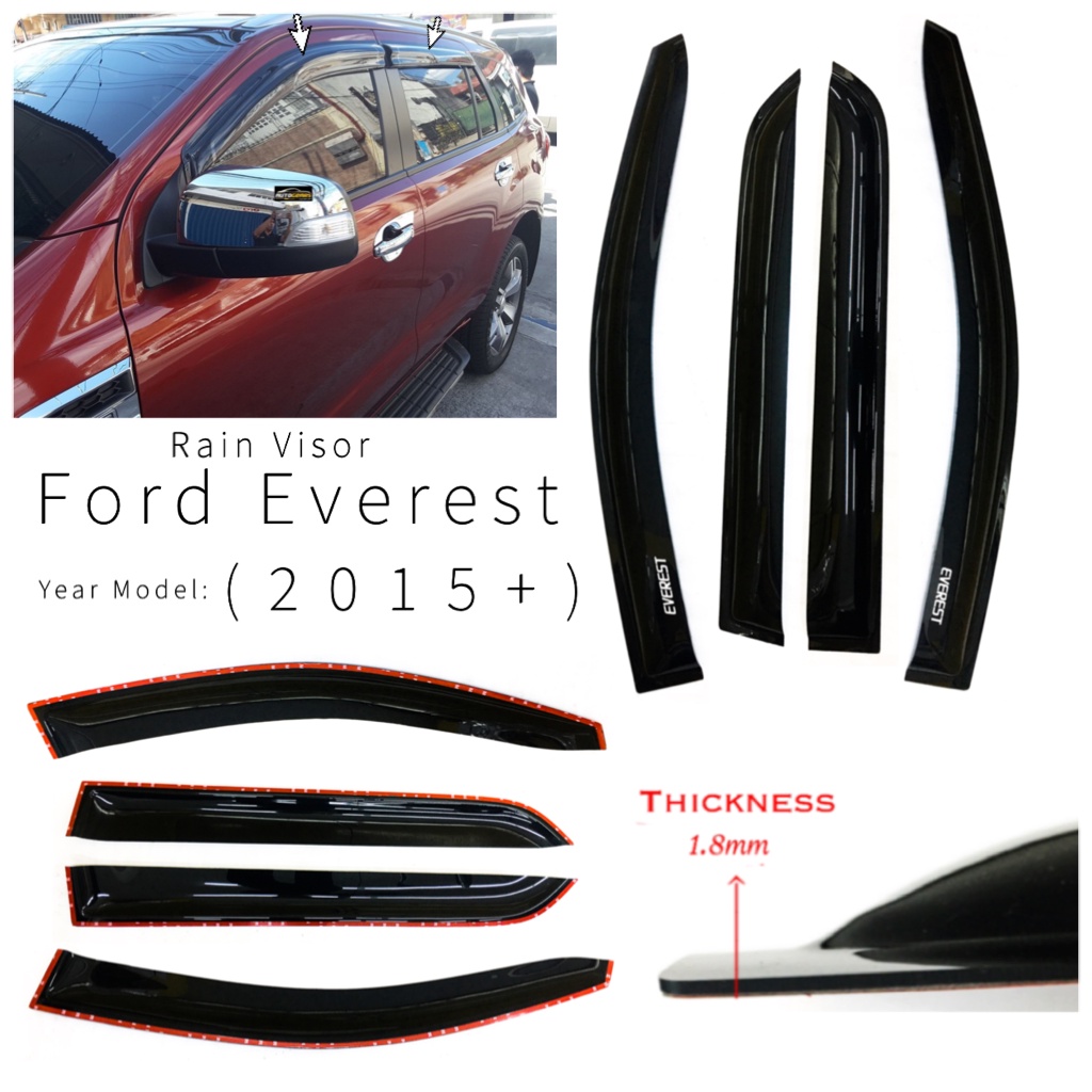 OC FORD EVEREST 2015 2016 2017 2018 2019 2020 2021 2022 2023 RAIN VISOR ...