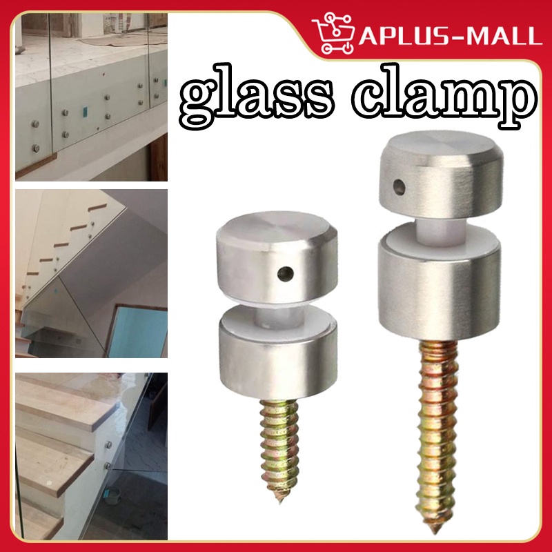 304 Stainless Steel Stair Side Signage Bolt Glass Clamp 8-12mm | Shopee ...