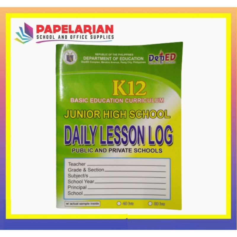 K12 JUNIOR HIGH SCHOOL DAILY LESSON LOG | Shopee Philippines