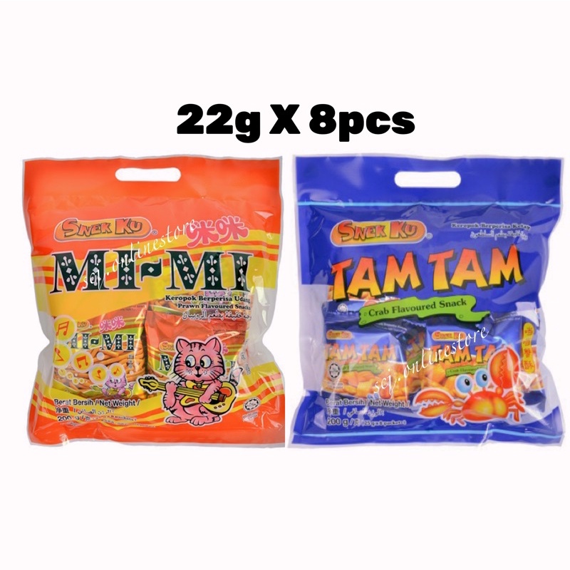 SnekKu Mimi Prawn/Tam Tam Snacks (8packs X 22g) | Shopee Philippines