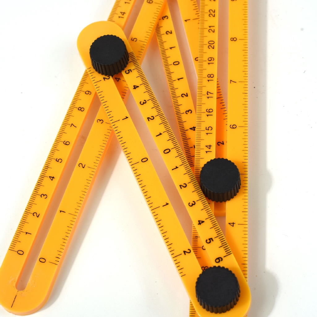 Multi function Folding Ruler Plastic Stainless Steel Folding Ruler