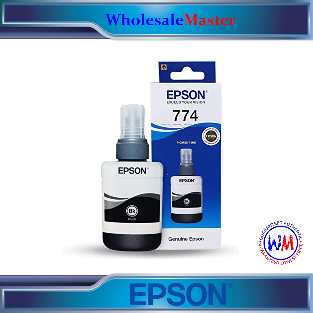 Epson Genuine 774 Pigment Black 140ml Ink for M100/M200 T7741 | Shopee ...