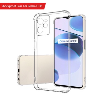 Case For Realme C35 RealmeC35 Painted Tempered Glass Phone Casing ...