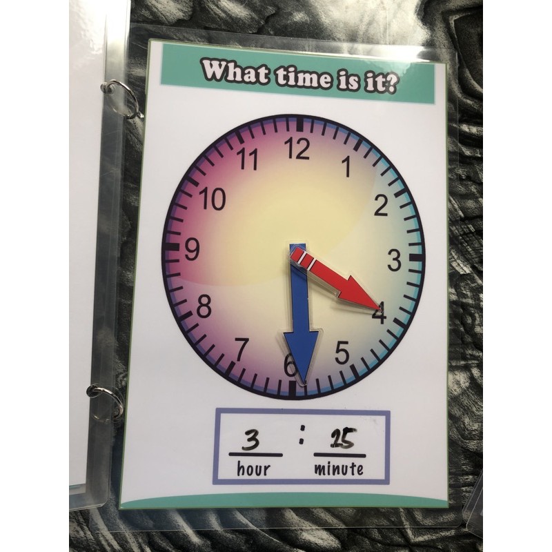 telling time (laminated clock with marker) | Shopee Philippines