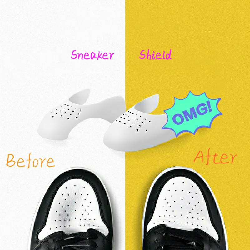 2pcs Sneakers Shield Anti-wrinkle Anti-shoe Toe Indentation | Shopee ...