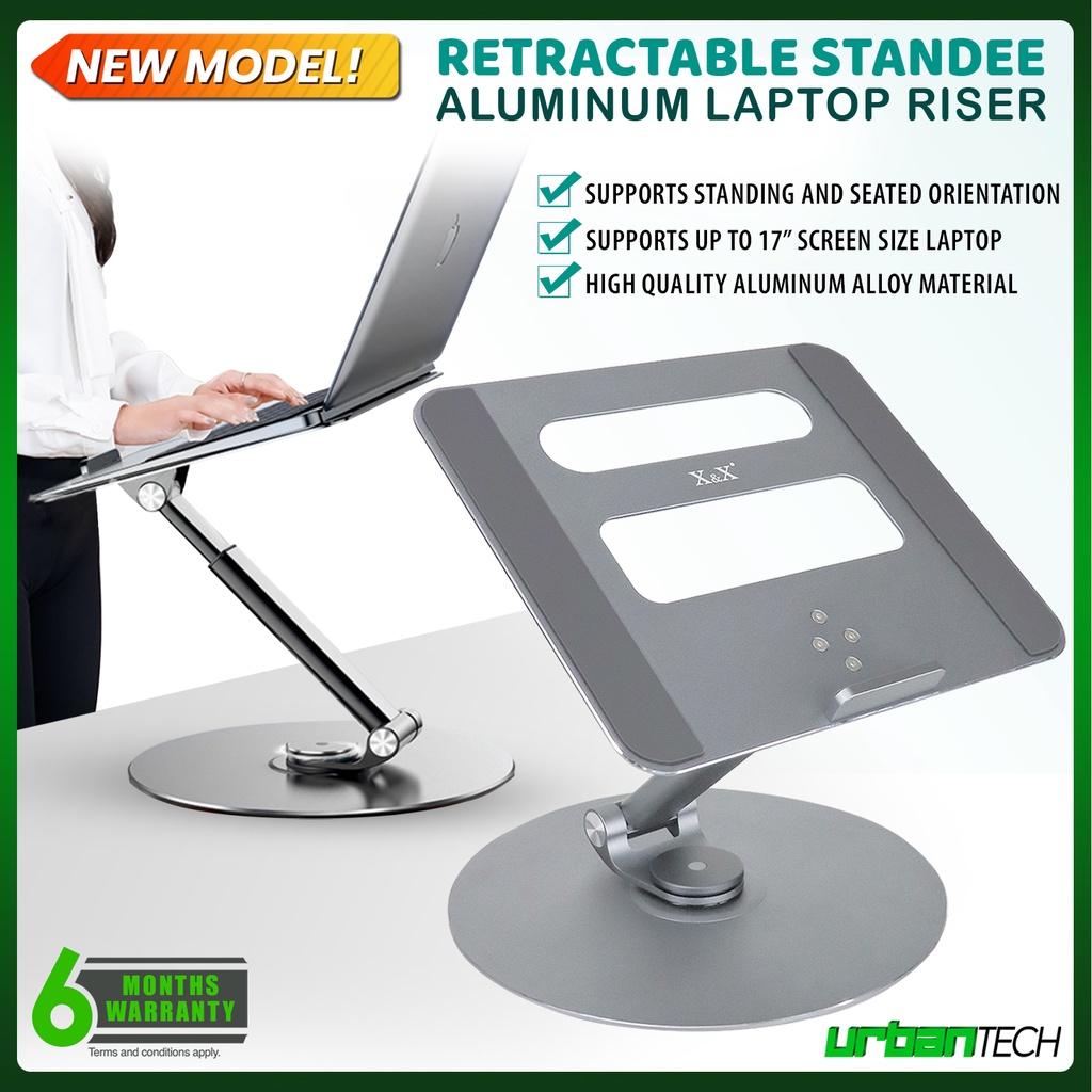 Retractable Height Full Motion Swivel Adjustable and Rotating Aluminum ...