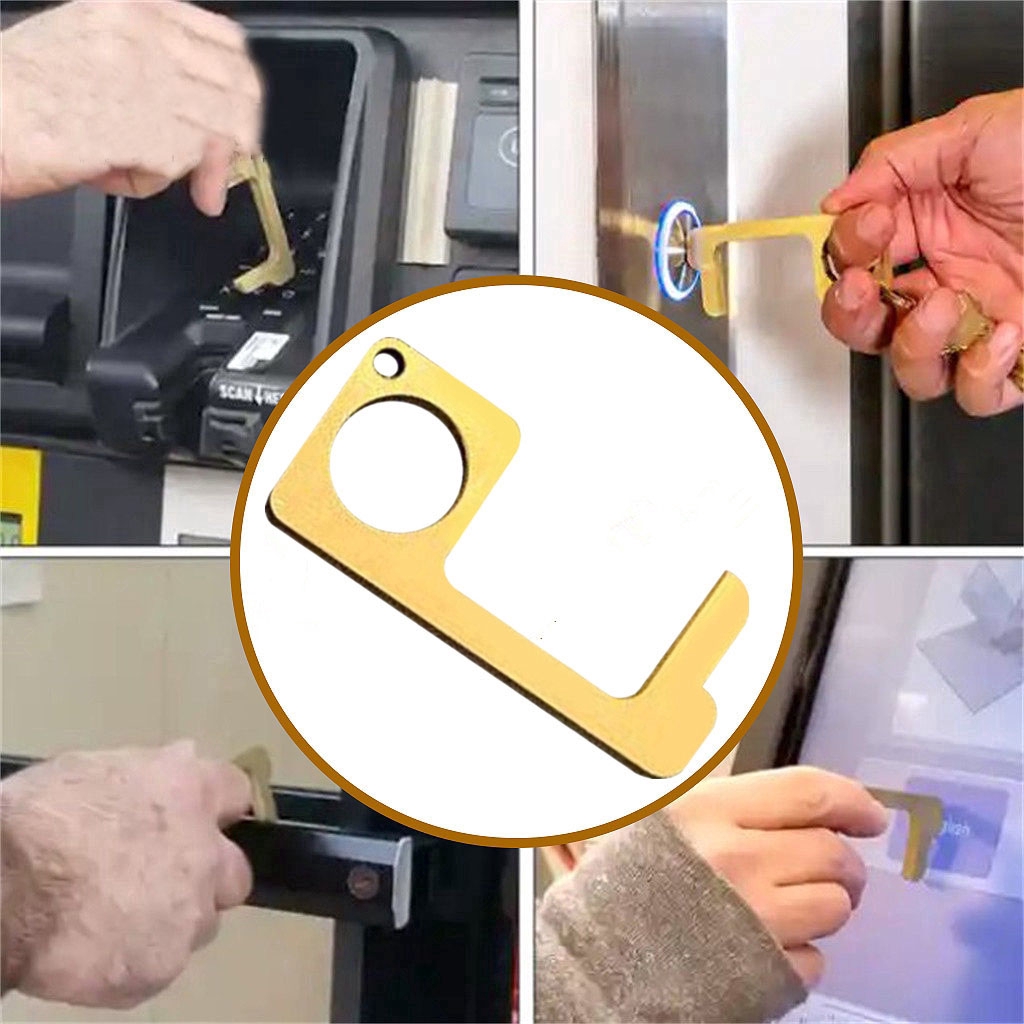 Contactless Brass Safety Door Opener Copper Safety Elevator Button ...