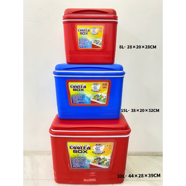 Cooler Box Ice box IceBox ice Cooler Insulated 8L 15L 30L ( Free 2pcs ...