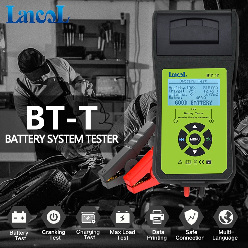 Lancol BT-T Car Battery Tester Battery System Analyzer with Printer ...