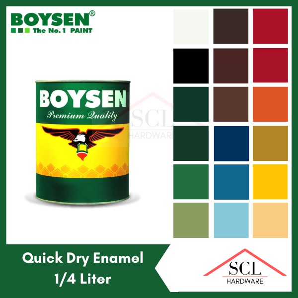 BOYSEN QDE Quick Dry Enamel 1/4 Liter Wood & Metal | Shopee Philippines