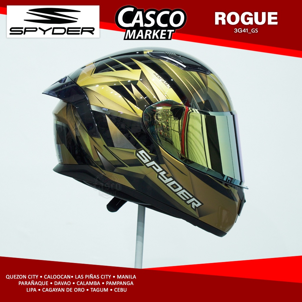 SPYDER ROGUE GD FULL FACE DUAL VISOR MOTORCYCLE HELMET | Shopee Philippines