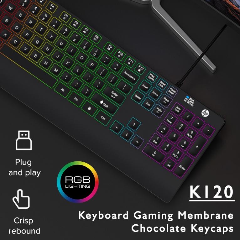 Hp K120 Gaming Keyboard Membrane - RGB Chocolate Keycaps Keyboard ...