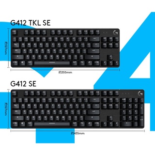 Logitech G412 SE \ G412 SE TKL Mechanical Gaming Keyboard Tactile ...