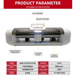 Cuyi Mini Cutter Plotter Bluetooth Touch Screen 12 Inch Vinyl Decal ...