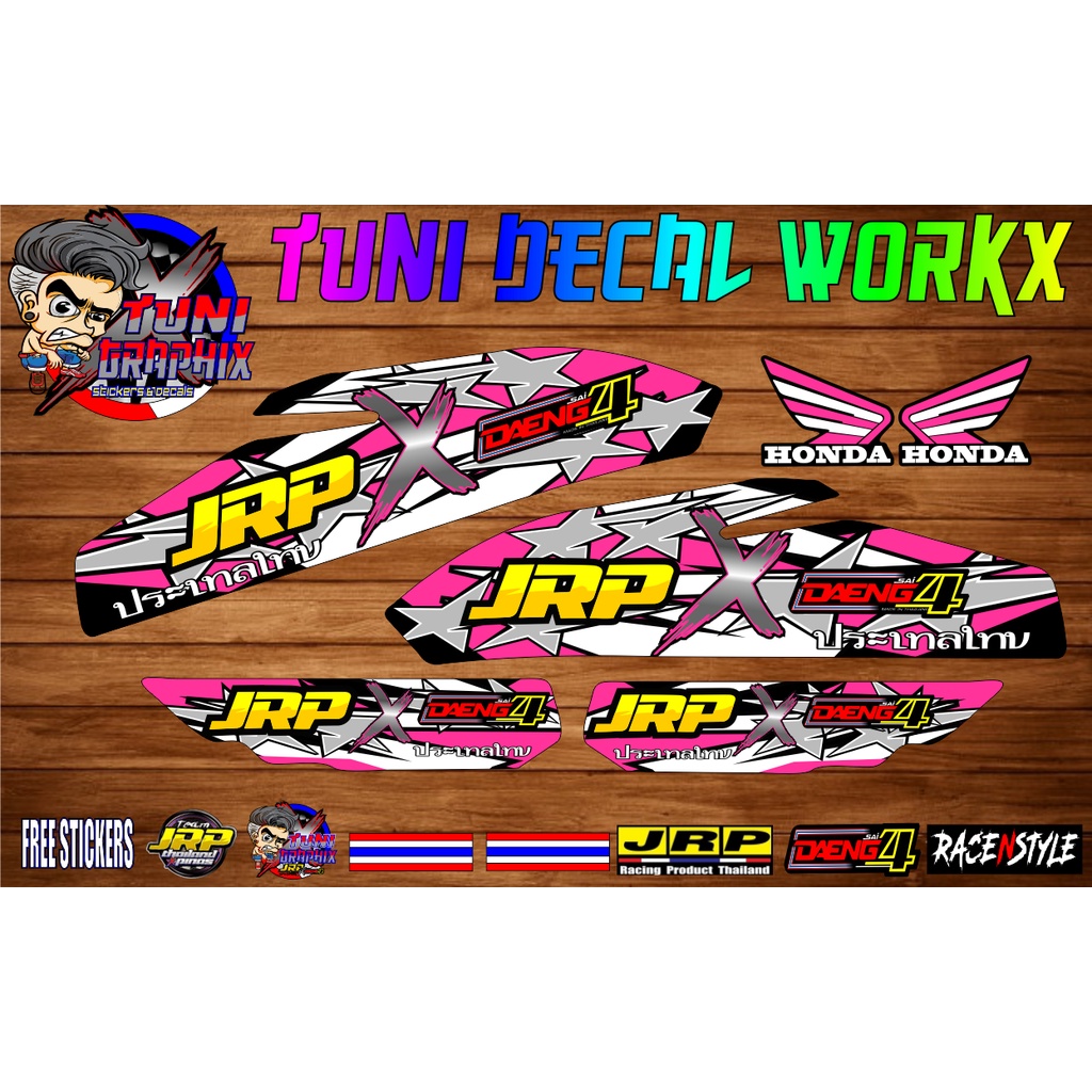 TMX/RUSI/PINOY/MOTOPOSH/SKYGO/ DECALS STICKER v5 PINK ( JRP X DAENG ...