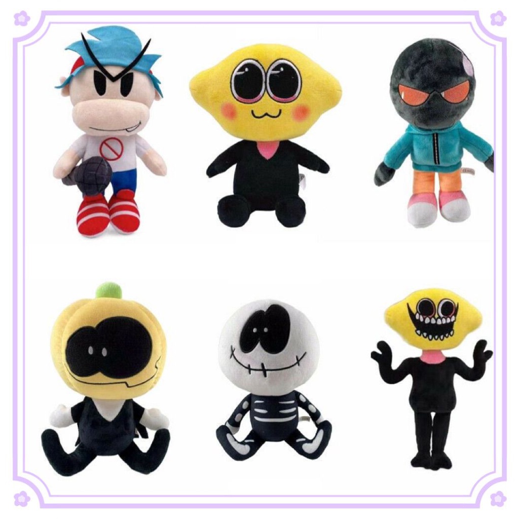 FNF Friday Night Funkin Plush Toy FNF Whitty and Boyfriend Lemon Demon ...