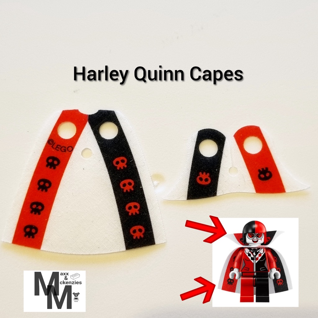 Harley Quinn Capes Lot Standard - Starched Fabric LEGO Minifigure Body ...