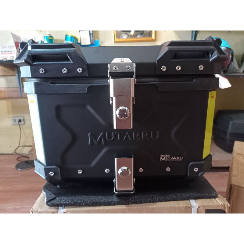 Motorcycle Alloy Top Box With Back Rest (Mutaru) 45L | Shopee Philippines
