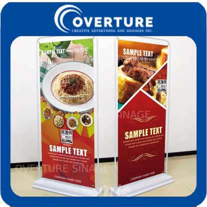 High quality portable iron/water base door type display stand banner ...