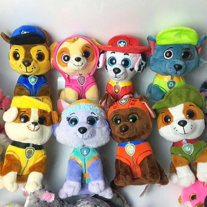 Ty Beanie Boos PAW PATROL Animals Dog Plush Toy Skye Rocky Chase ...