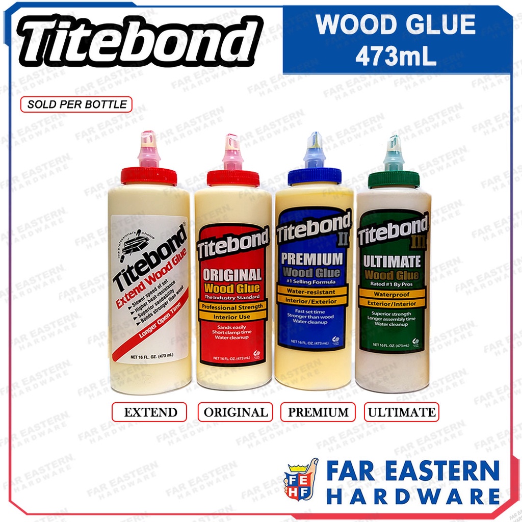 TITEBOND Premium II | Ultimate III | Original | Extend Wood Glue 16fl ...