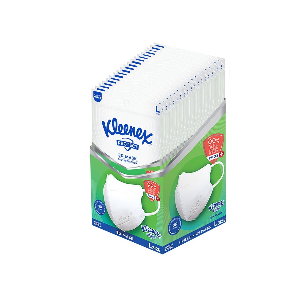 Kleenex Protect 3D Face Mask KF94 (Large) x 25 packs (25 masks ...