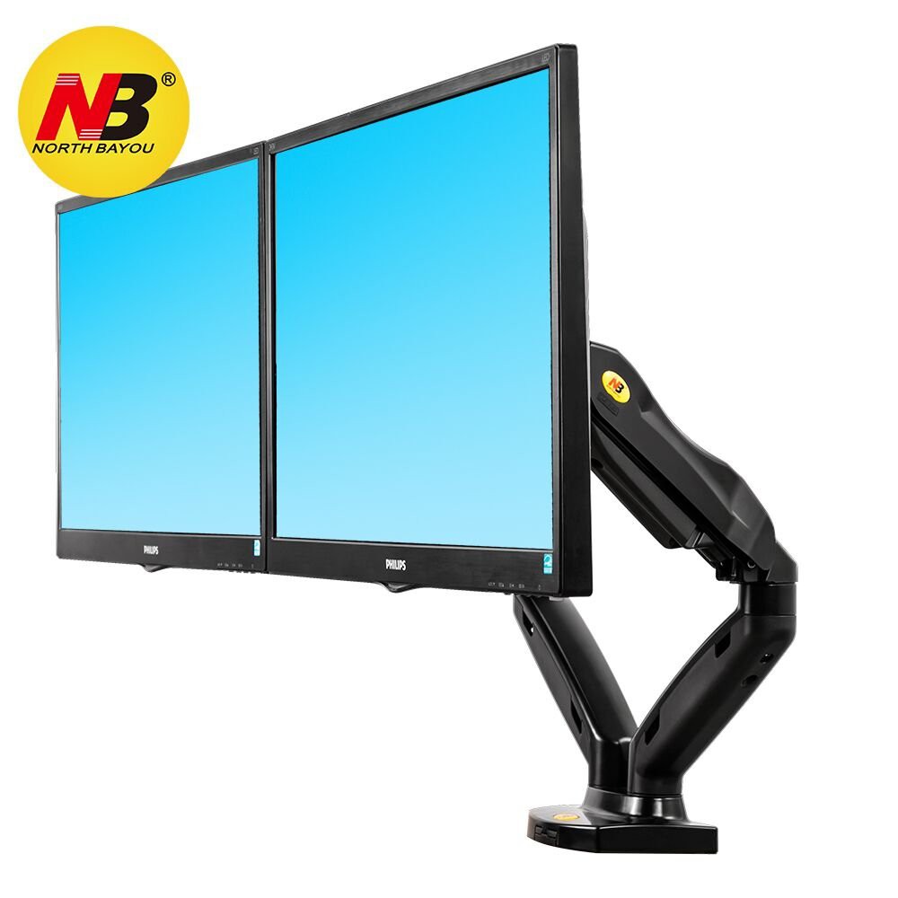 NB F160 North Bayou F160 Dual Monitor Desk Mount Stand for Two Screens ...