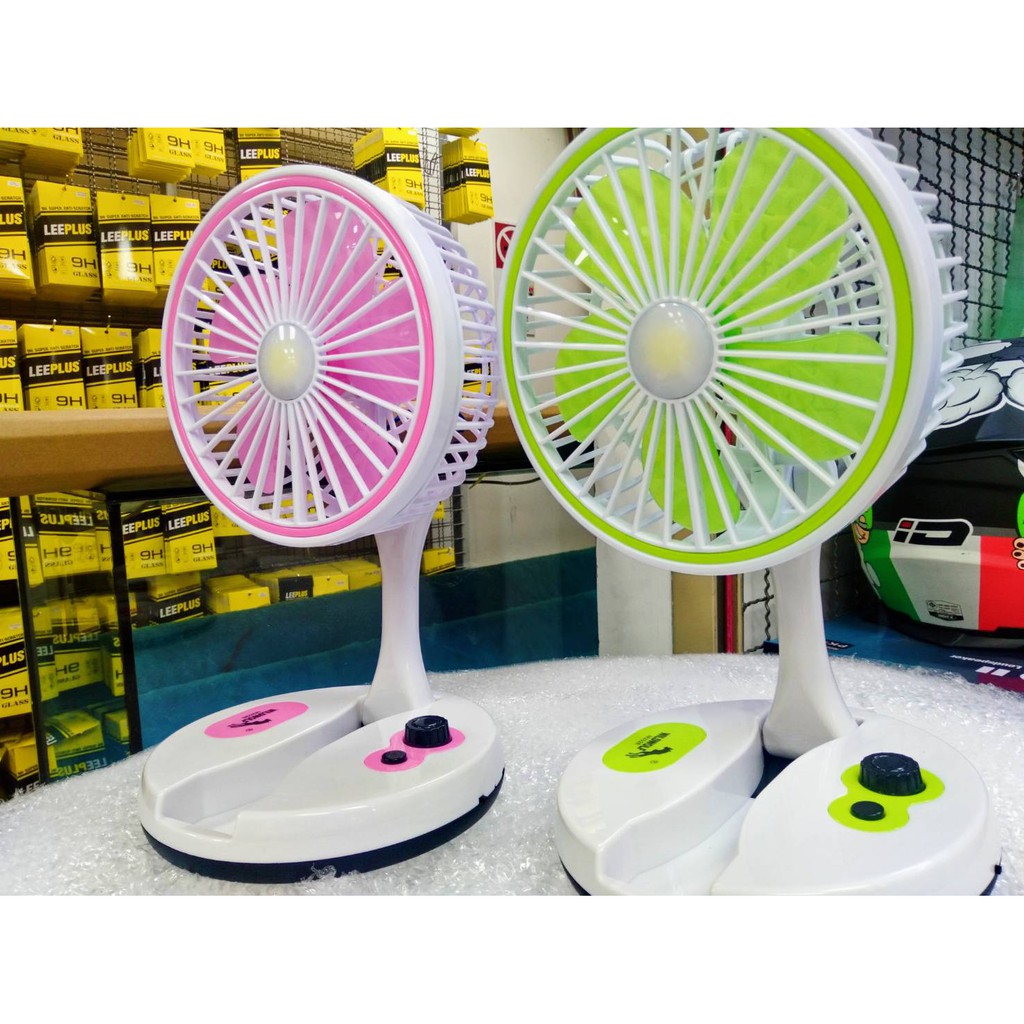 TONG'S 5 Blades Multifunction Folding Fan with LED Light (color may ...