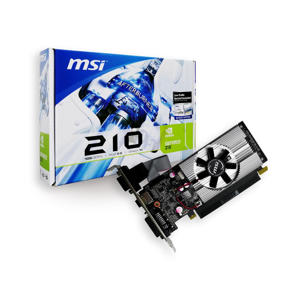 MSI GeForce 210 Video Card 1GB DDR3 (HDMI/DVI-D/VGA, Low Profile ...