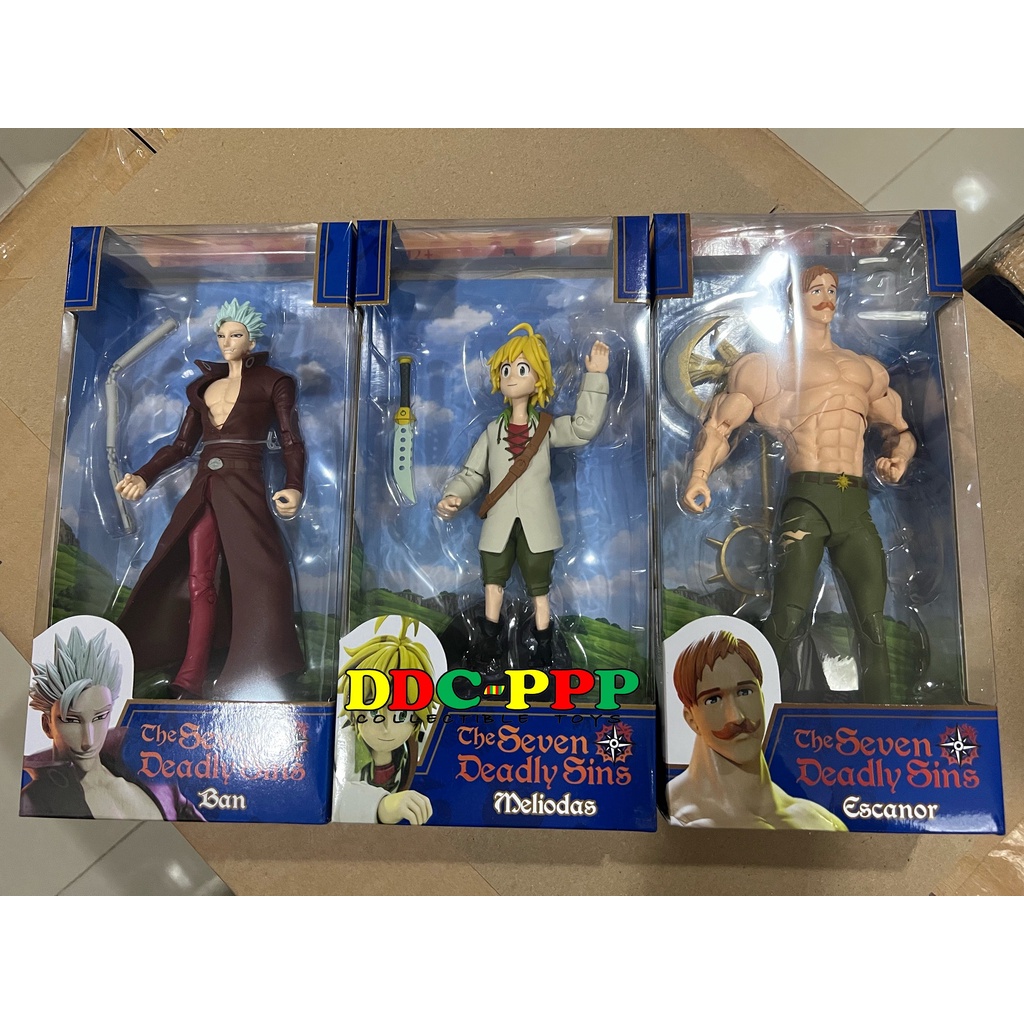 BAN MELIODAS and ESCANOR SET OF 3 - SEVEN DEADLY SINS WAVE McFarlane ...