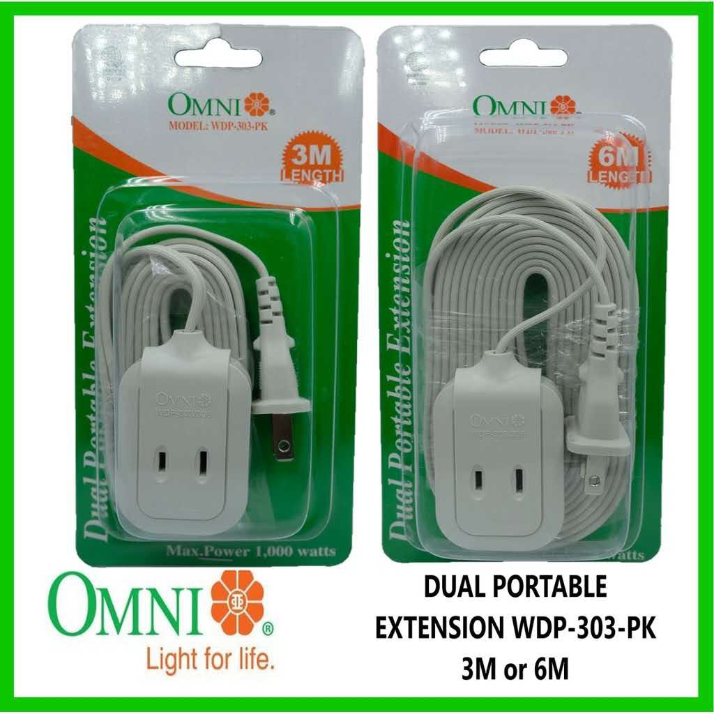 OMNI Dual Portable Extension WDP-303-PK 3M or WDP-306-PK 6M | Shopee ...