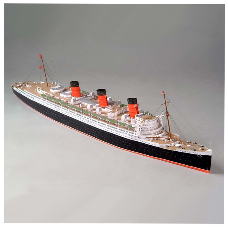 British Queen Mary cruise paper model ship model 1:400 paper model ...