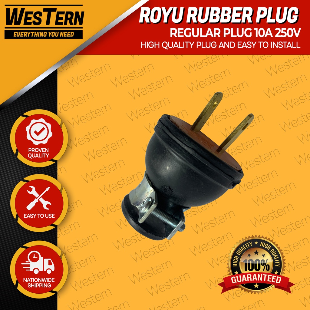 ROYU Round Rubber Plug with Clamp 15A 250V | Shopee Philippines