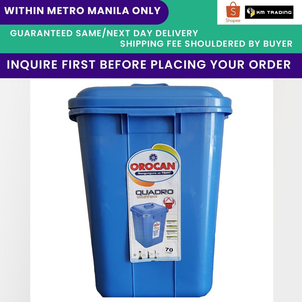 Orocan Quadro 70L Utility Pail/Water Drum/Water Container/Balde/Utility Can (MM only SF C/O ...