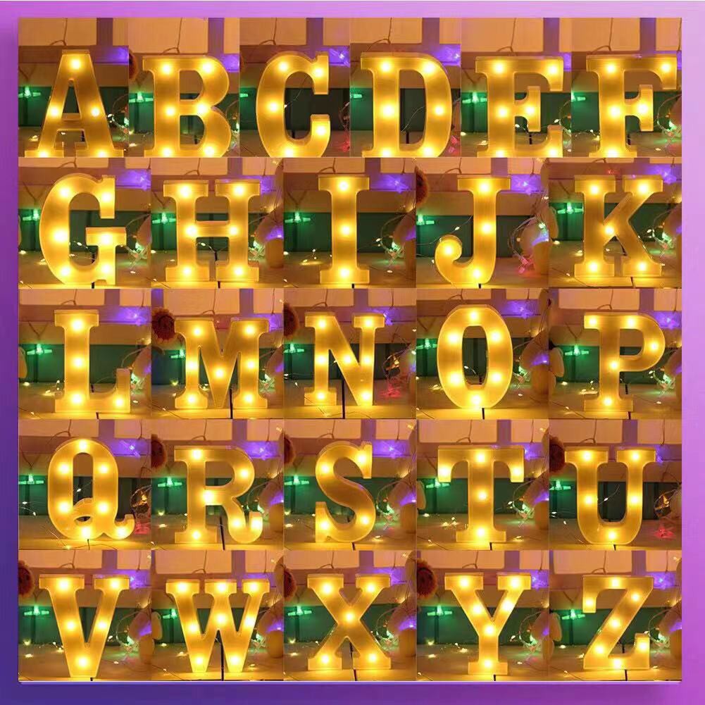 DIY Small Mini 3D Letter LED Night Light Wall Hanging Marquee Sign ...
