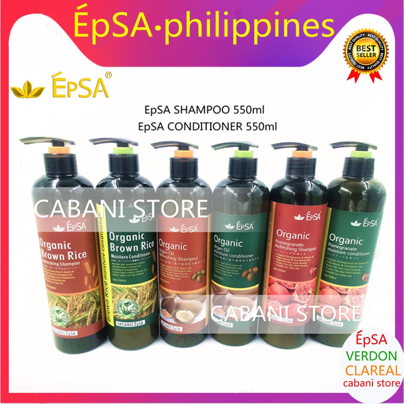 EPSA SHAMPOO EPSA CONDITIONER ORGANIC 550ml 1016 1017 | Shopee Philippines