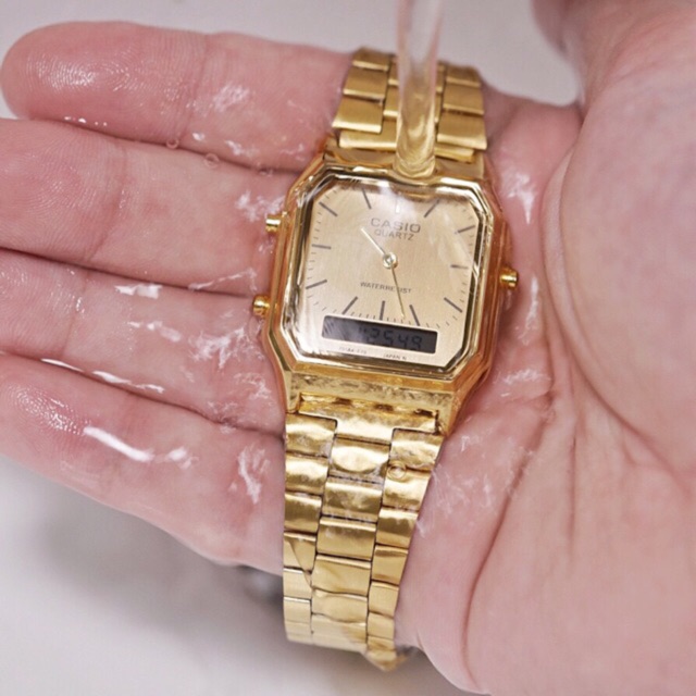 Casio Oem Dual Time Vintage Glass Unisex Watch with box paper bag ...