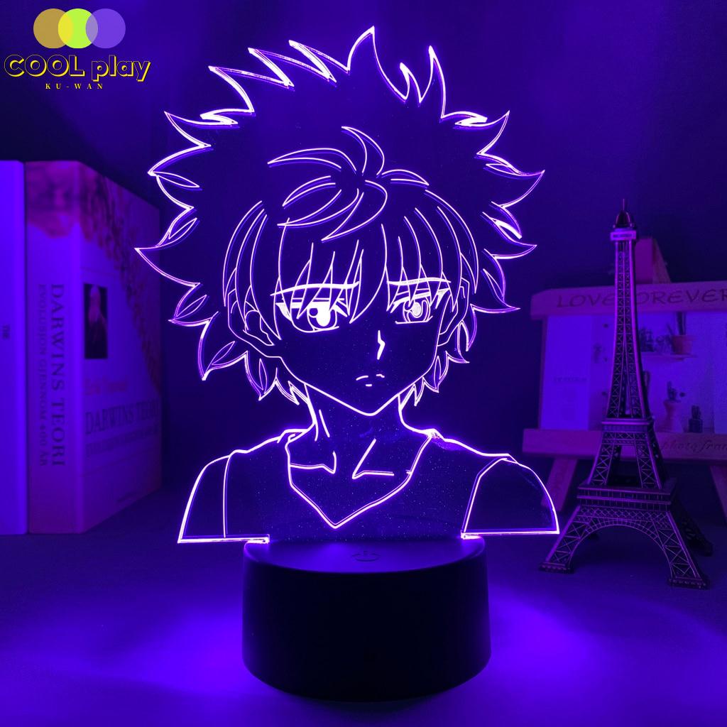 Acrylic 3d Lamp Anime Hunter X Killua And Gon For Bedroom Decor ...