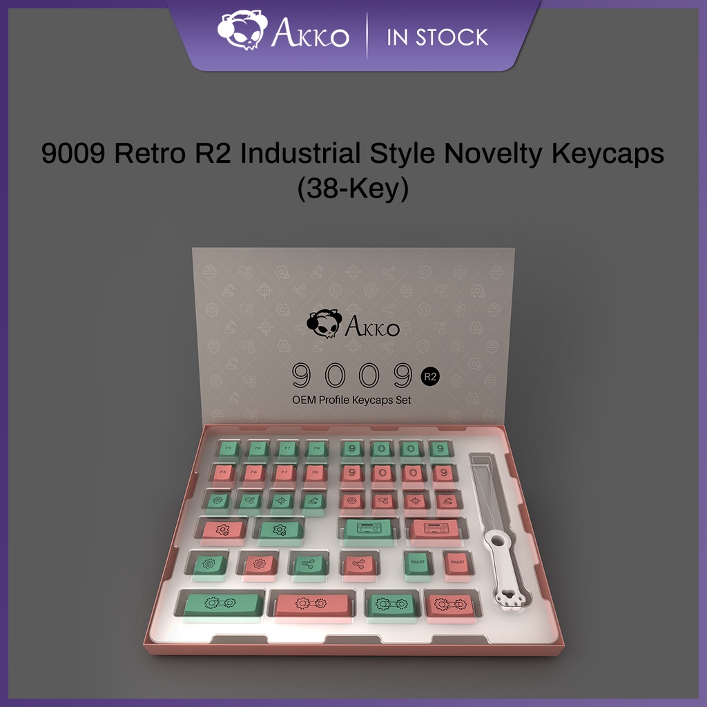 Akko 38-key 9009 Retro R2 Industrial Style Novelty Keycaps Set OEM ...