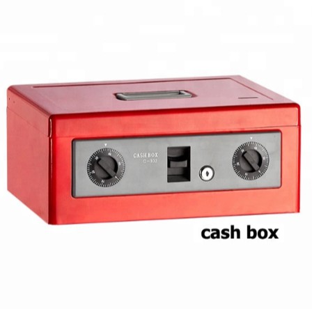 Homesafe Cash Box Portable Money Secret Safe Box Money Organizer Lock ...