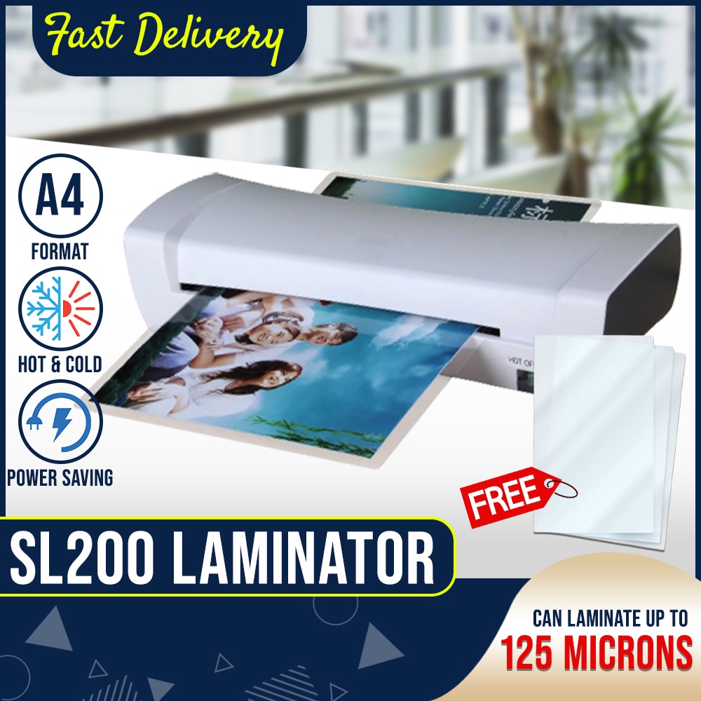 Officom Sl200 Laminator A4 Hot And Cold Laminating Machine Two Rollers