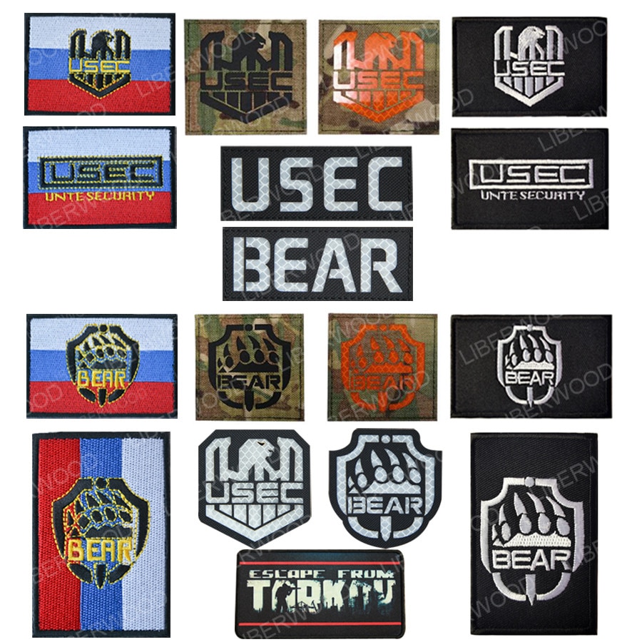 Russia Escape from Tarkov USEC BEAR Embroidered patch Russian game ...