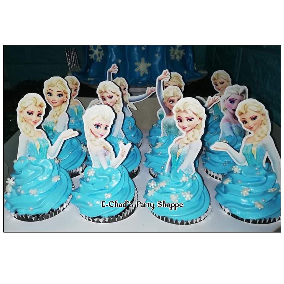 FROZEN ELSA Cupcake Topper (Assorted Design) 12pcs./pack | Shopee ...