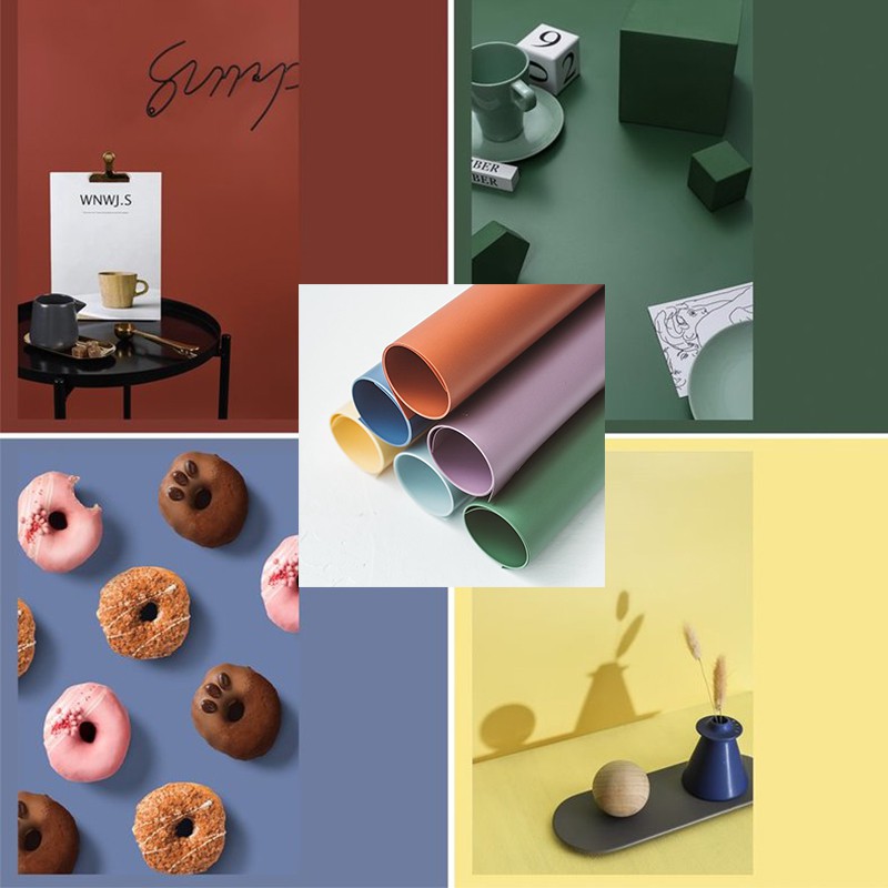 Waterproof Morandi Pure Color PVC Photography Background Paper Matte ...