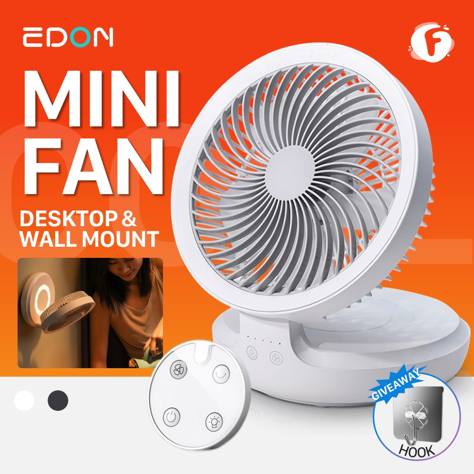 Edon Air Circulation Fan(7 inch) Auto Rotation Table Fan Wall Fan ...